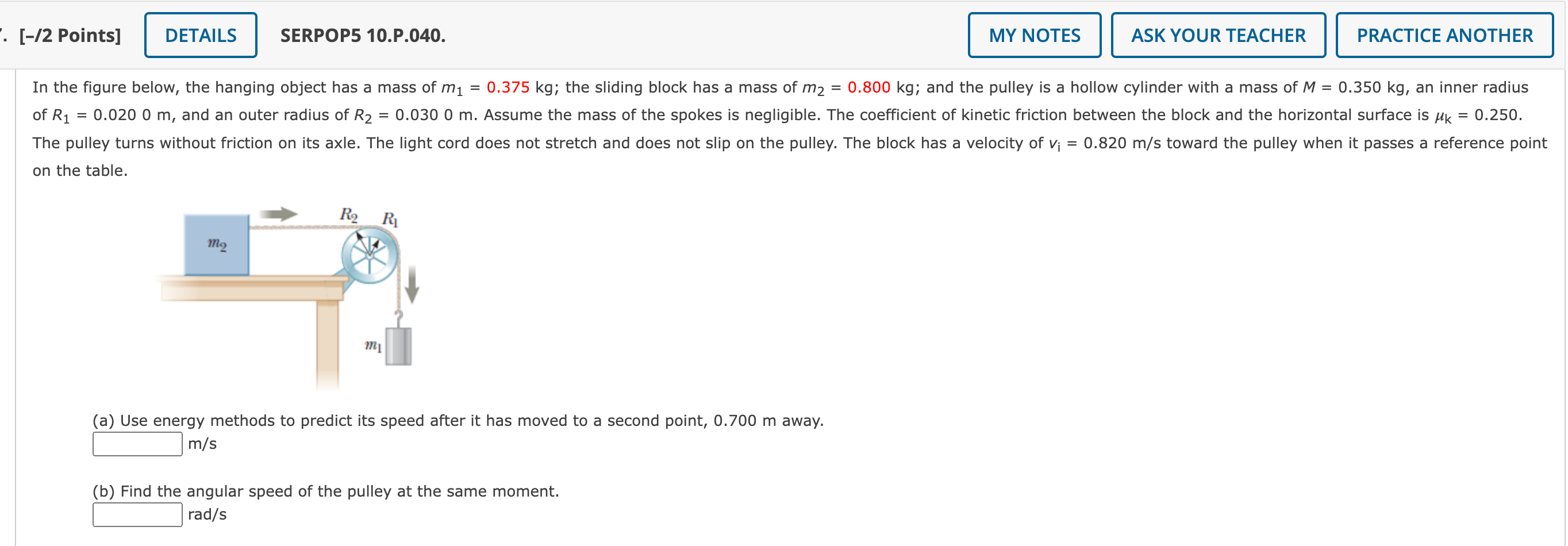 Solved on the table. (a) Use energy methods to predict its | Chegg.com