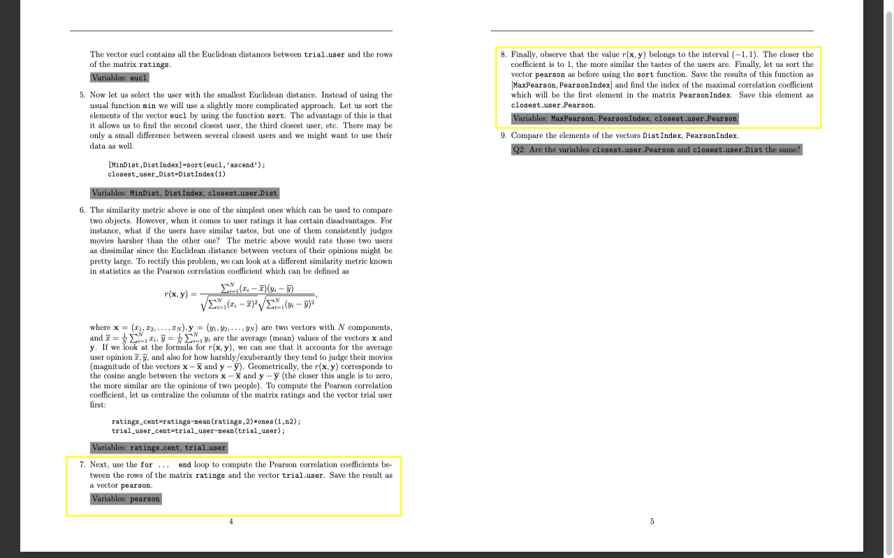 The vector eucl contains all the Euclidean distances | Chegg.com