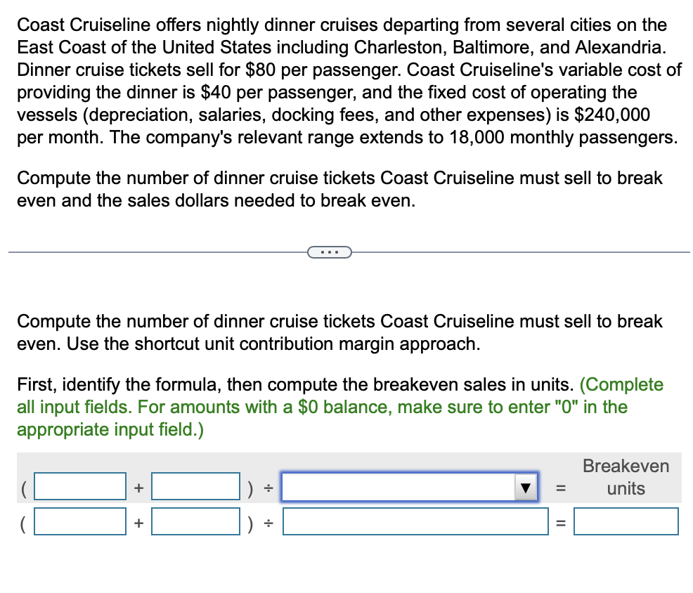 Solved Id the fixed cost of opera and other expenses) is | Chegg.com