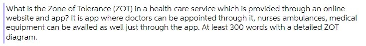 Solved What is the Zone of Tolerance (ZOT) in a health care | Chegg.com