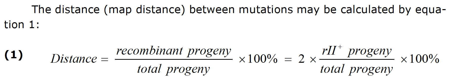 Solved The distance (map distance) between mutations may be | Chegg.com