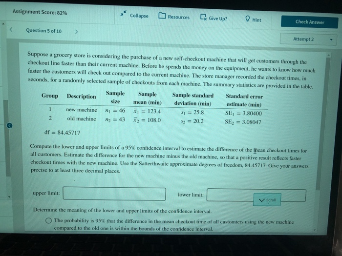 Solved Assignment Score: 82% Collapse Resources Give Up? | Chegg.com
