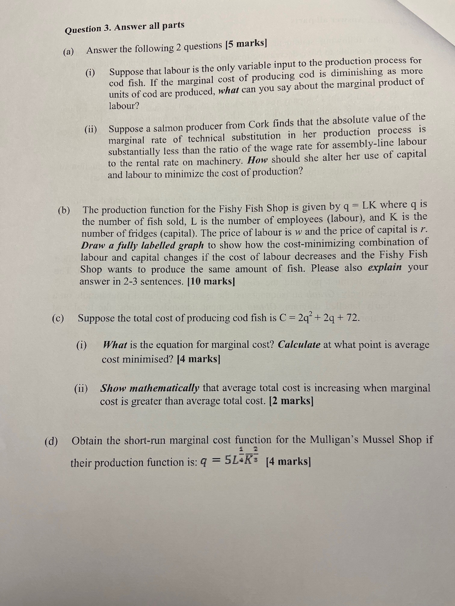 Question 3. ﻿Answer all parts(a) ﻿Answer the | Chegg.com