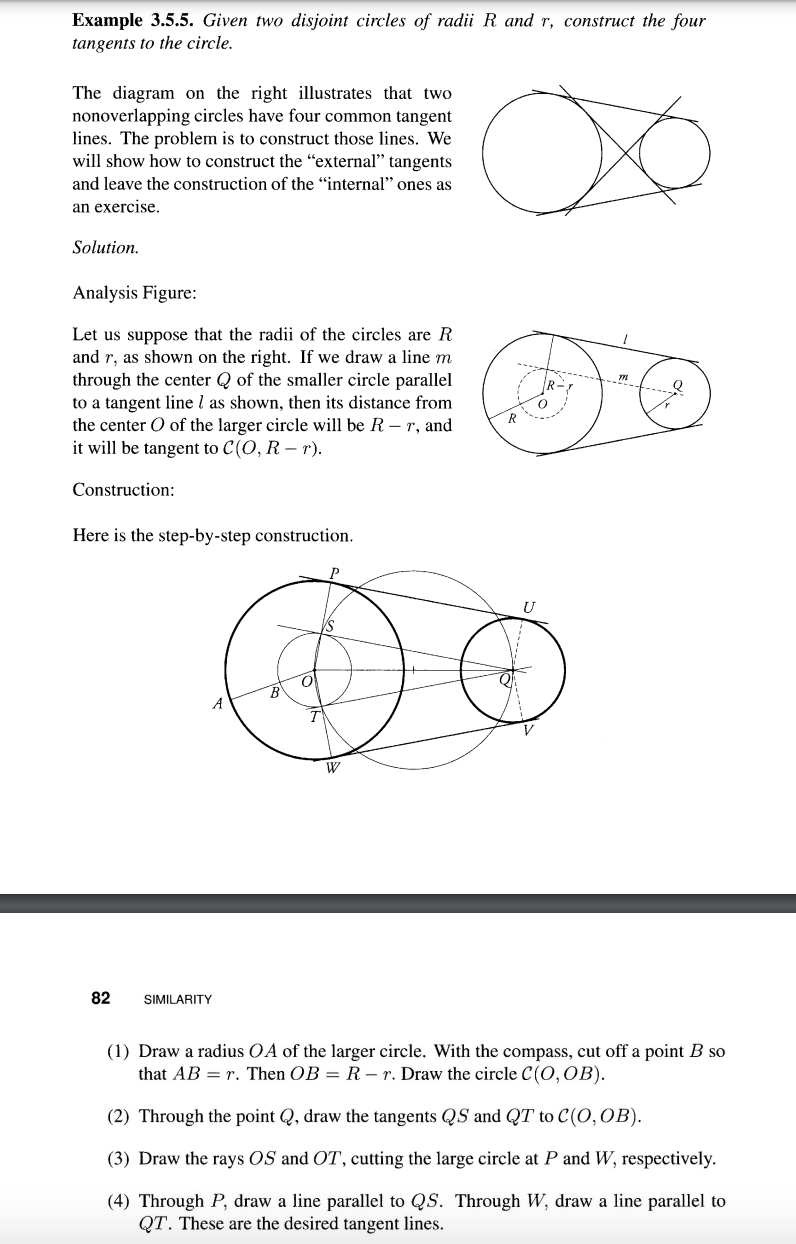 Solved Example 3.5.5. ﻿Given two disjoint circles of radii R | Chegg.com