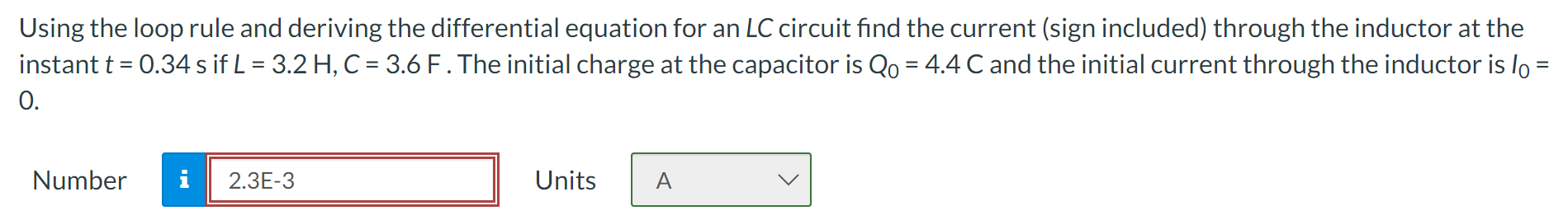 Solved Using the loop rule and deriving the differential | Chegg.com