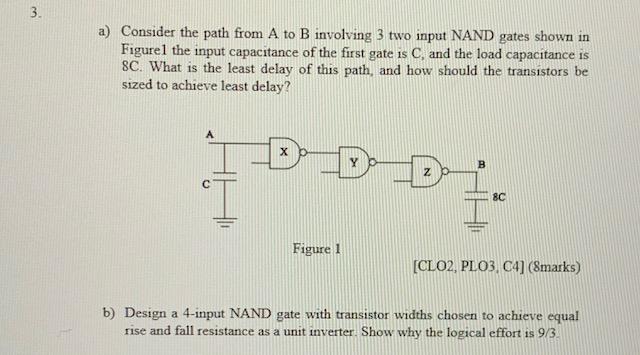 Solved 3. a) Consider the path from A to B involving 3 two | Chegg.com