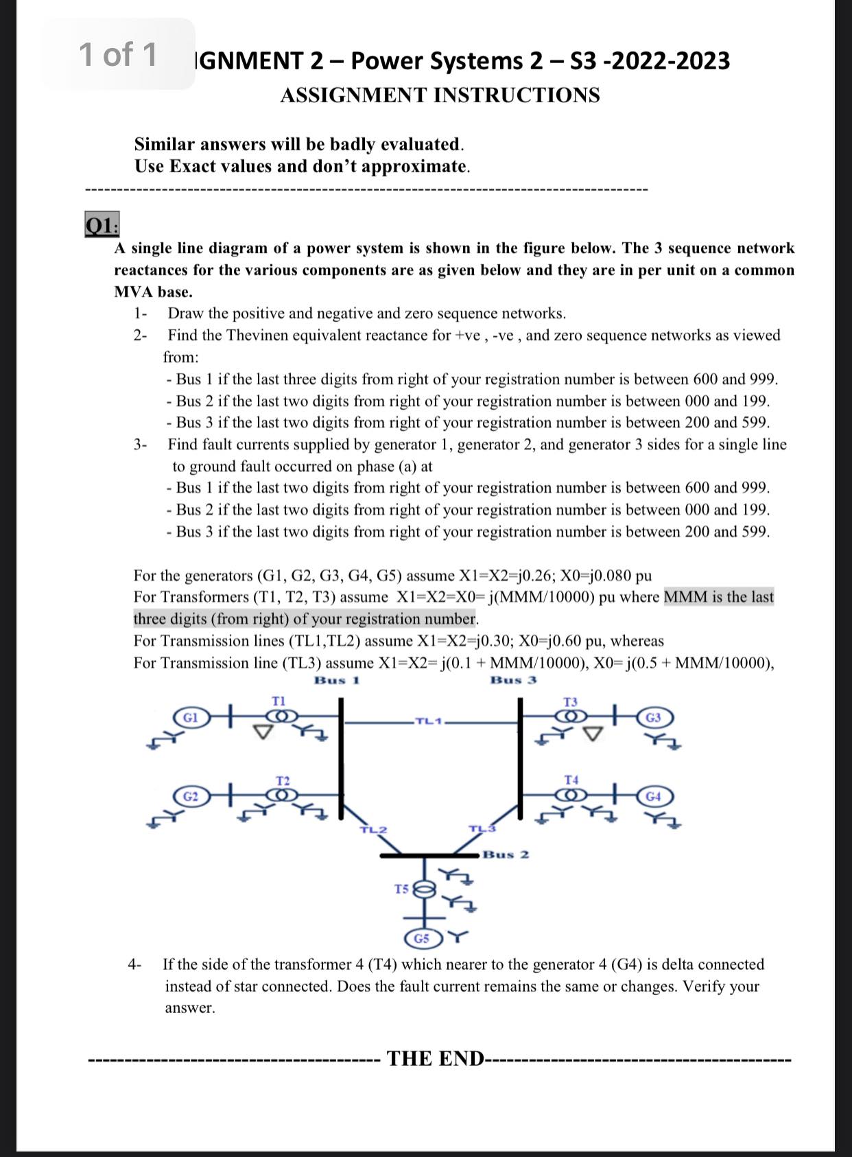 Solved IGNMENT 2 - Power Systems 2 - S3 -2022-2023 | Chegg.com