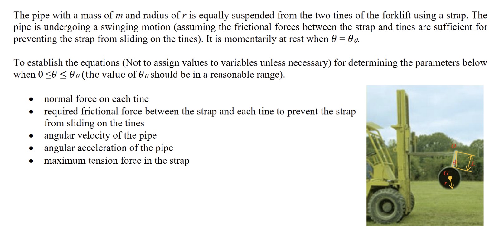 normal force on each tine - ﻿required frictional | Chegg.com