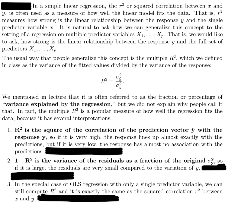 Solved In a simple linear regression, the r2 or squared | Chegg.com