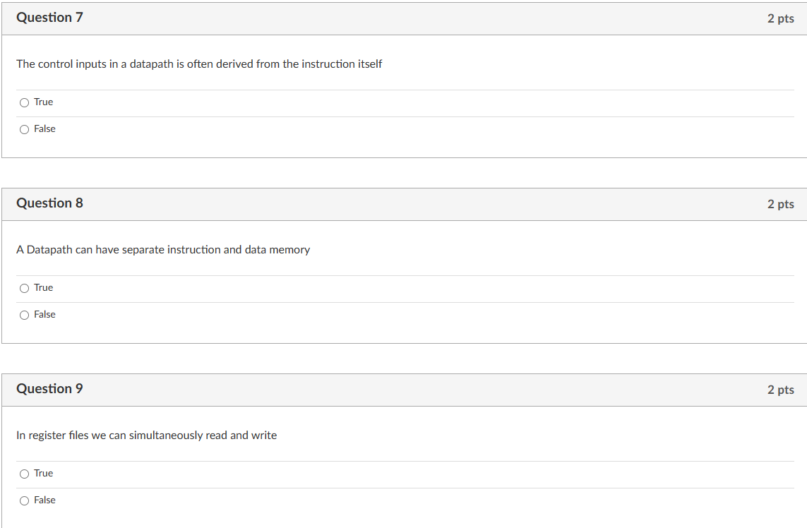Solved The Control Inputs In A Datapath Is Often Derived 2525
