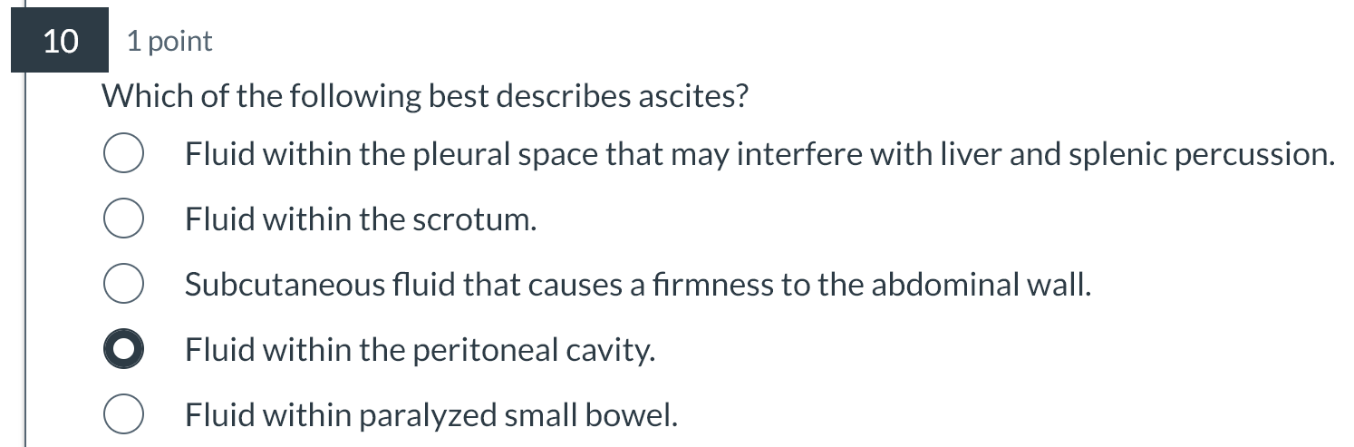 101 ﻿pointWhich of the following best describes | Chegg.com