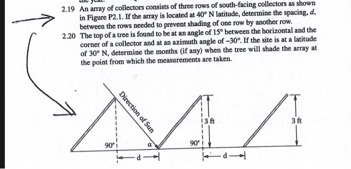 Solved 2.19 An array of collectors consists of three rows of | Chegg.com