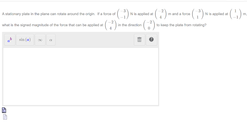 Solved A stationary plate in the plane can rotate around the | Chegg.com
