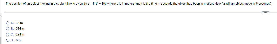 Solved The position of an object moving in a straight line | Chegg.com