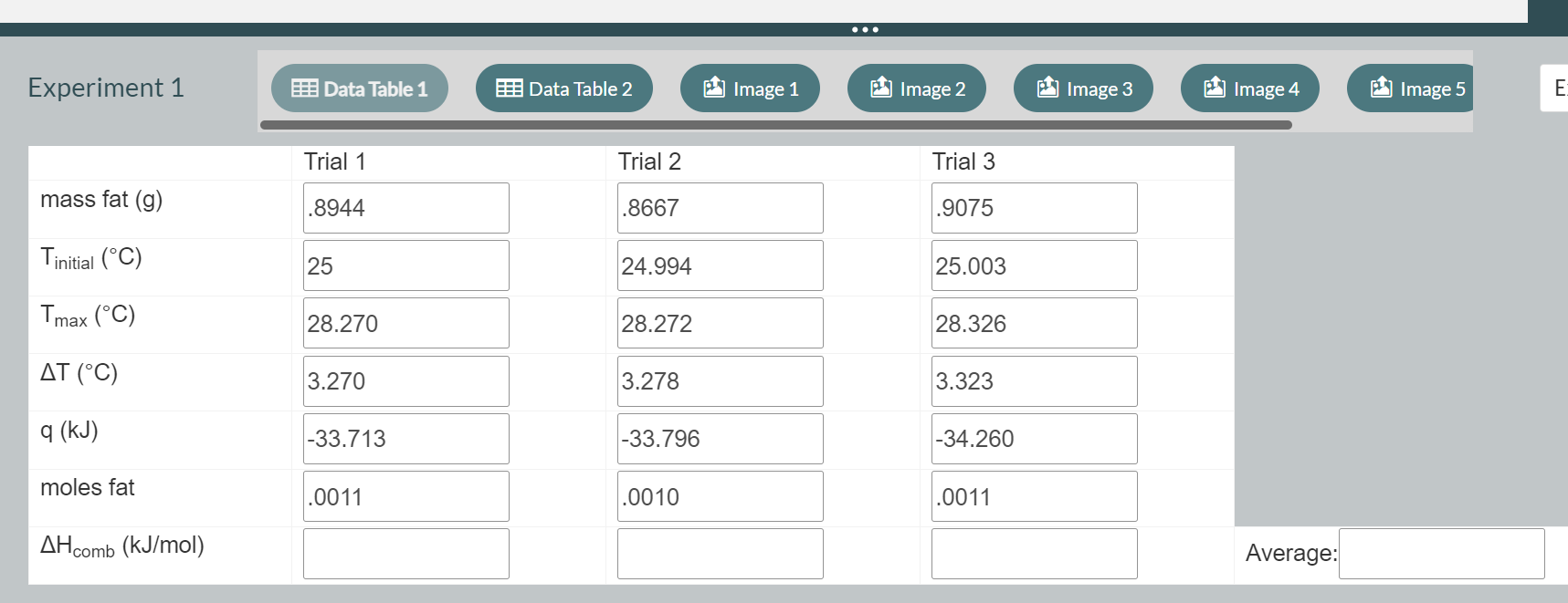 Solved 47 Using your values for the number of moles of fat | Chegg.com