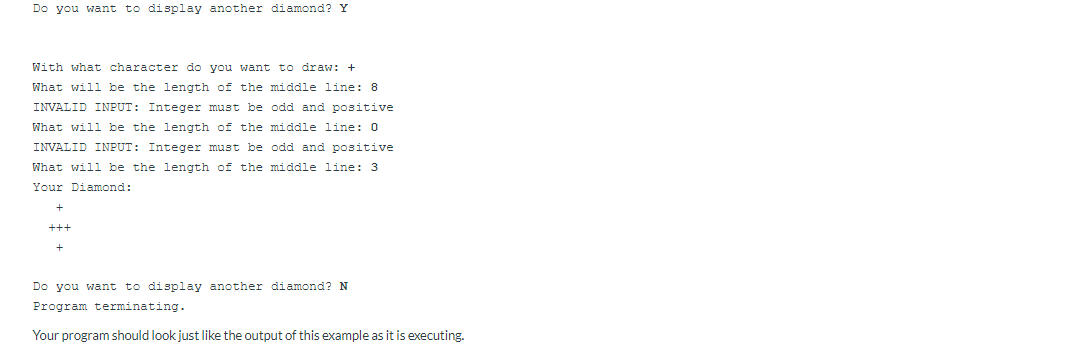 Solved Requirements for printDiamond.cpp (worth 25 points) | Chegg.com
