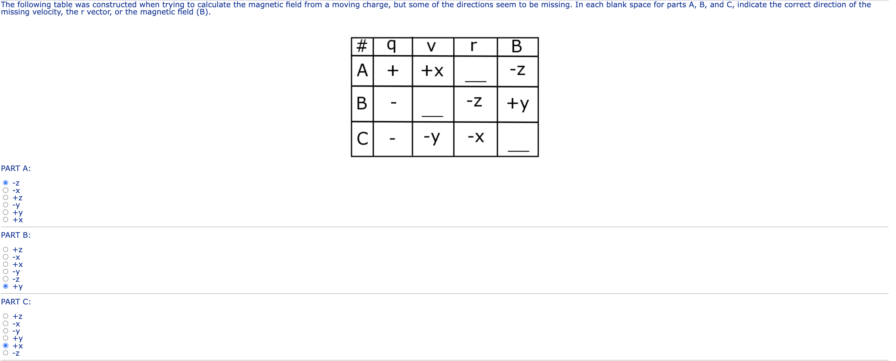 Solved missing velocity, the r vector, or the magnetic field | Chegg.com