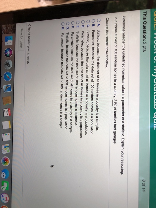 Solved This Question 3 Pts 8 Of 14 Determine Whether The