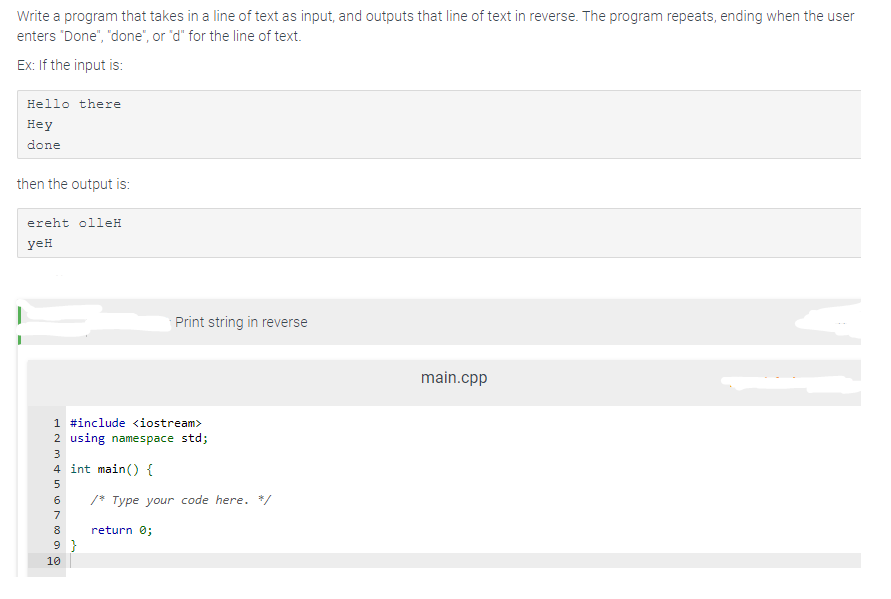 Solved Write a program that takes in a line of text as | Chegg.com