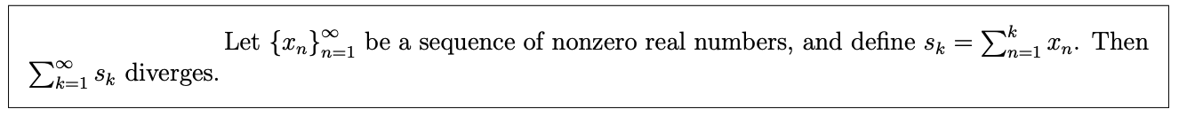 Solved : Let {en} n=1 be a sequence of nonzero real numbers, | Chegg.com