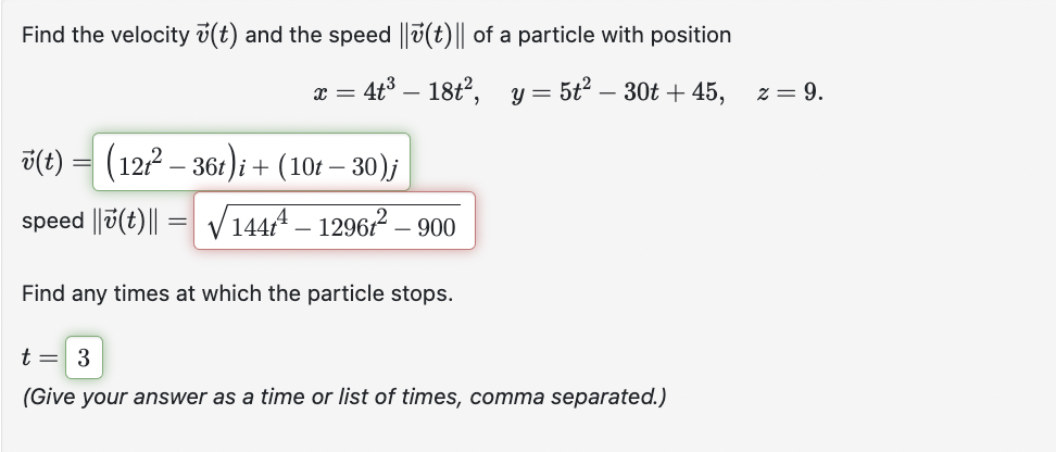 [solved] Find The Velocity V T And The Speed V T Of A P