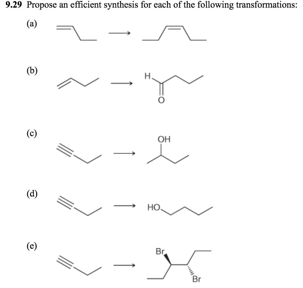Solved 9.29 Propose an efficient synthesis for each of the | Chegg.com