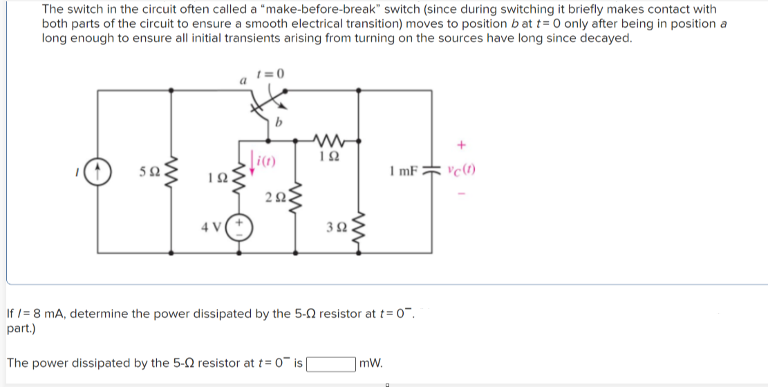 Solved The switch in the circuit often called a | Chegg.com