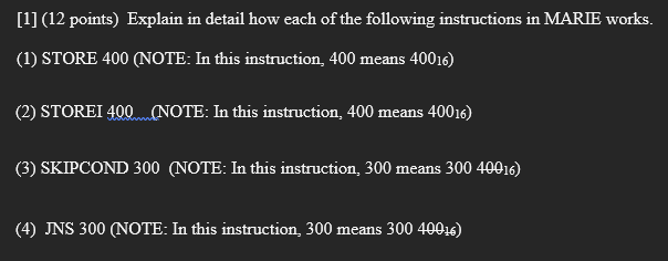 Solved [1] (12 points) Explain in detail how each of the | Chegg.com