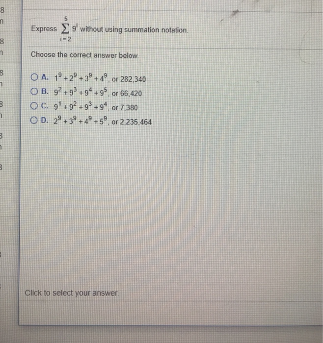 Solved 5 Express ? 9i without using summation notation. 8 | Chegg.com