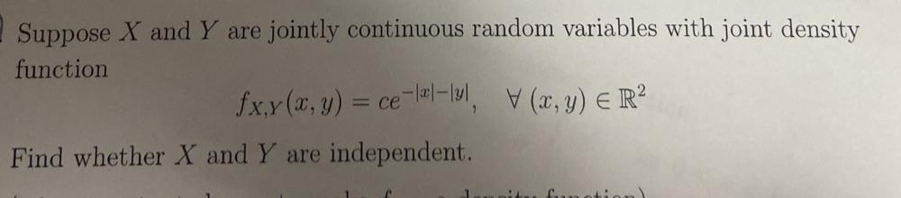 Solved Suppose X and Y are jointly continuous random | Chegg.com