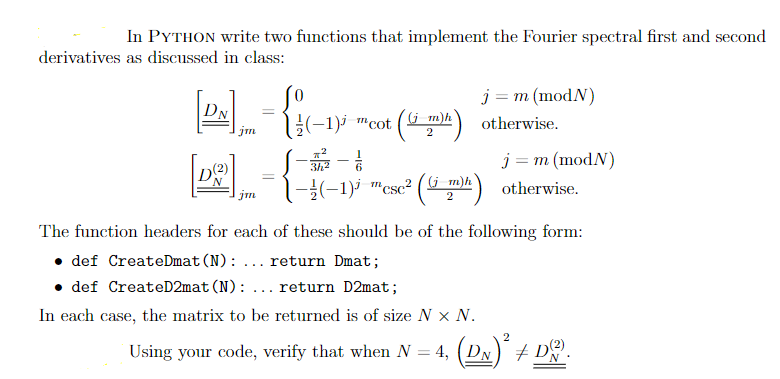 Solved In PутноN write two functions that implement the | Chegg.com