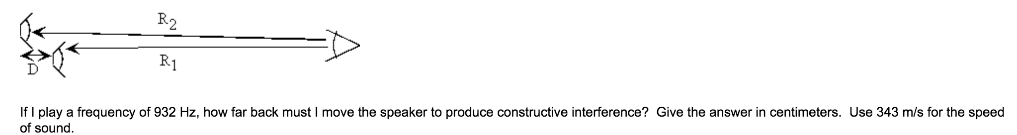 Solved If I play a frequency of 932 Hz, how far back must I | Chegg.com