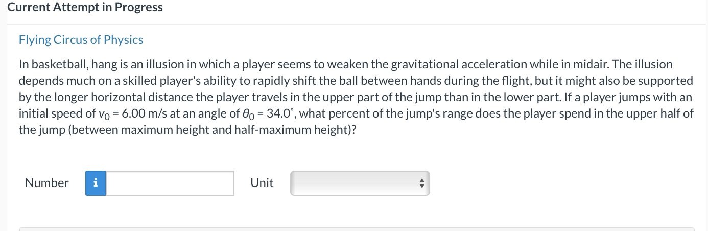 Solved Current Attempt in ProgressFlying Circus of PhysicsIn | Chegg.com