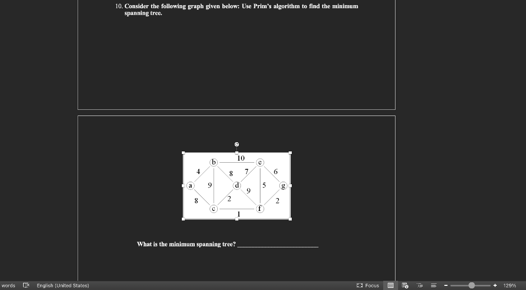 Solved Consider the following graph given below: Use | Chegg.com