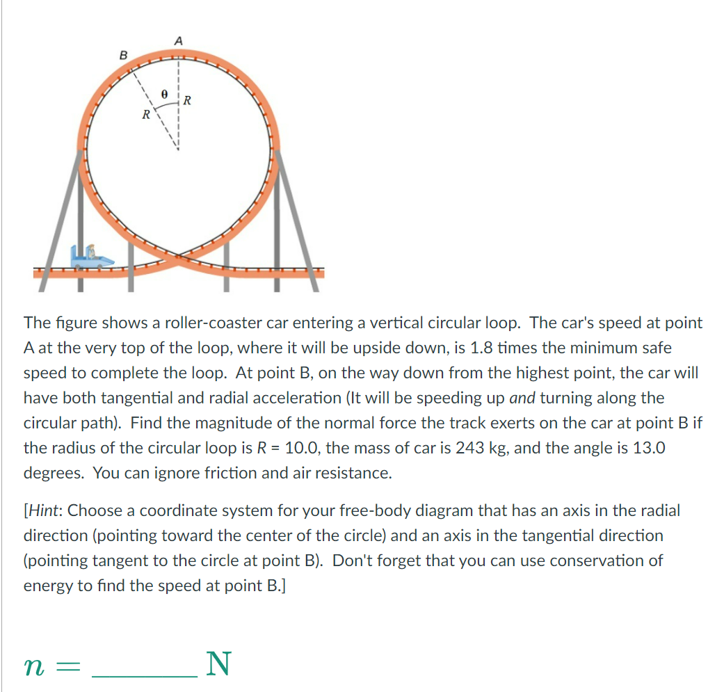 Solved A B o R Q The figure shows a roller-coaster car | Chegg.com