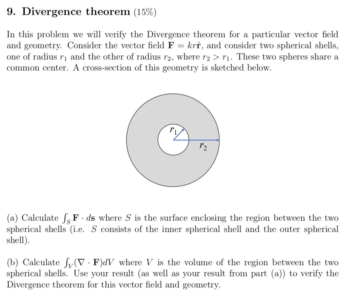 Solved 9. Divergence theorem (15%) In this problem we will | Chegg.com Solved 9. Divergence theorem (15%) In this problem we will | Chegg.com