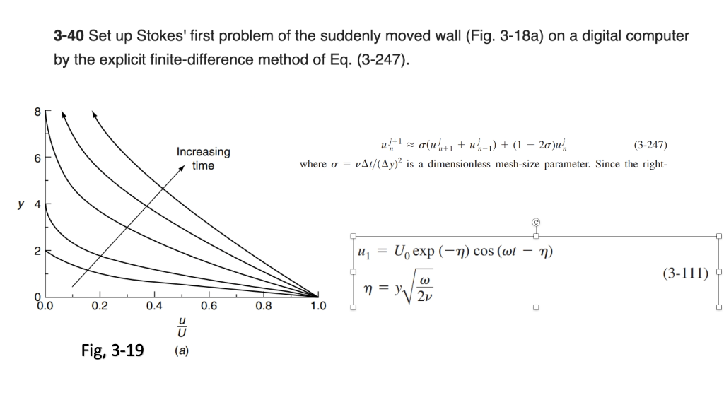 3-40 Set up Stokes' first problem of the suddenly | Chegg.com