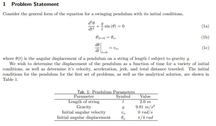Solved 1 Problem Statement Consider the general form of the | Chegg.com