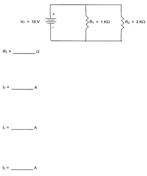 Solved V, = 10ν R, = 1 ΚΩ R2 = 3 ΚΩ R, = Ω Ι 11 A R, -1K2 | Chegg.com