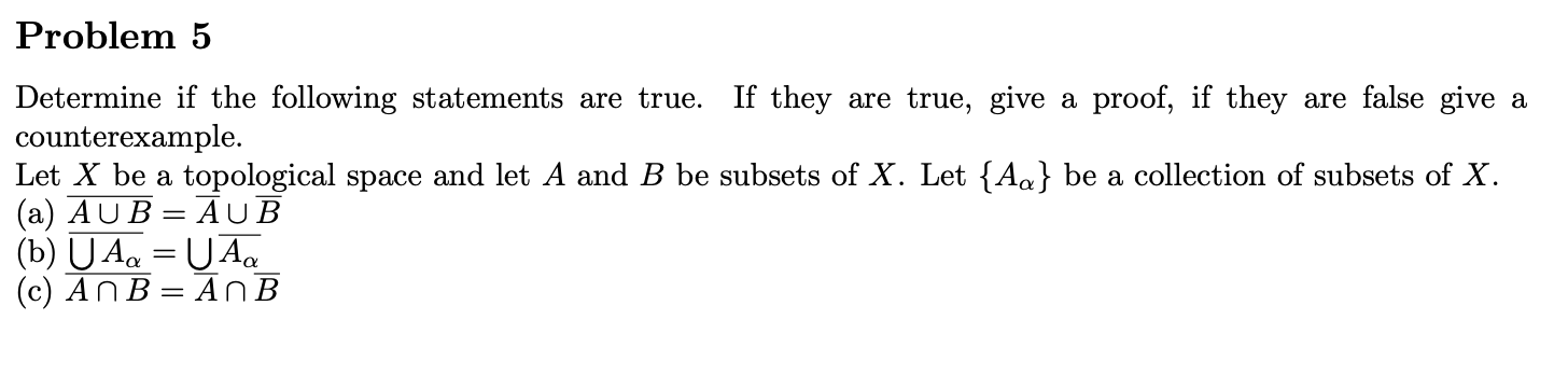 Solved Determine if the following statements are true. If | Chegg.com