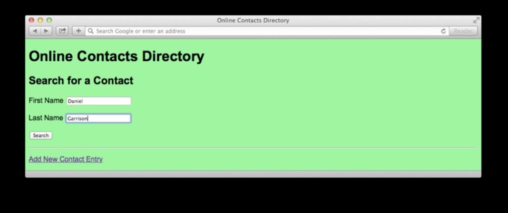 Online Contacts Directory For this assignment you | Chegg.com