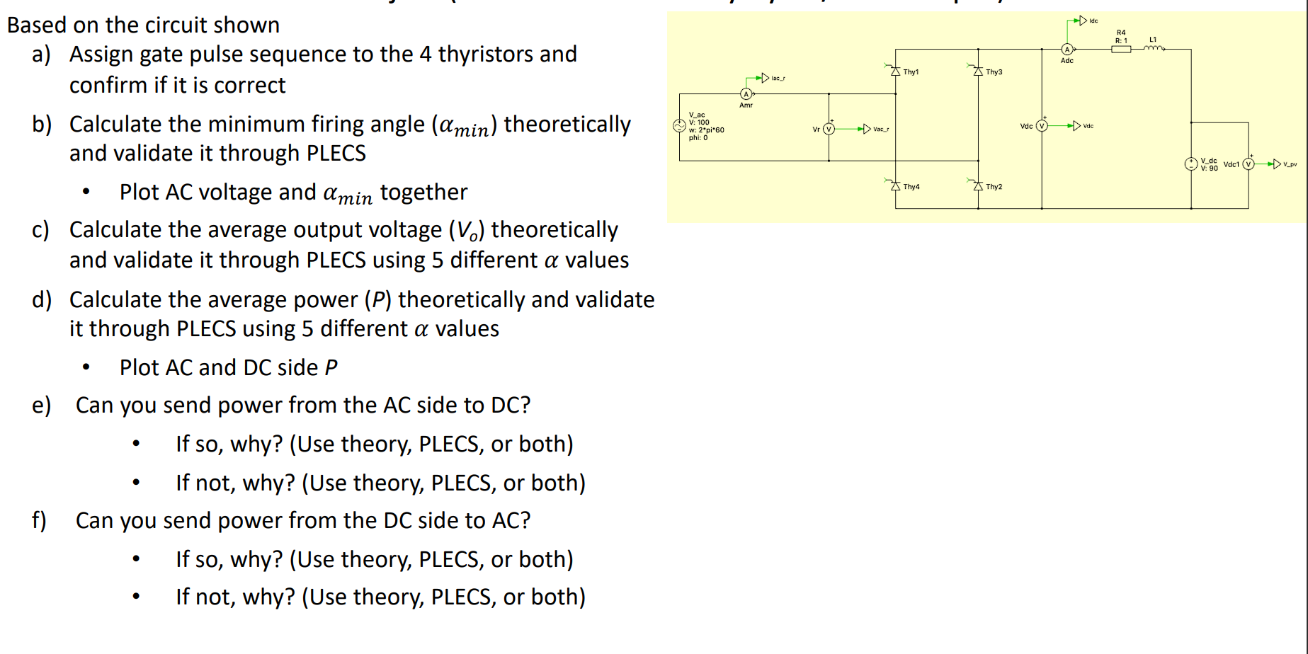Solved . ﻿Based on the circuit showna) ﻿Assign gate pulse | Chegg.com