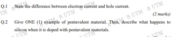 Solved State the difference between electron current and | Chegg.com