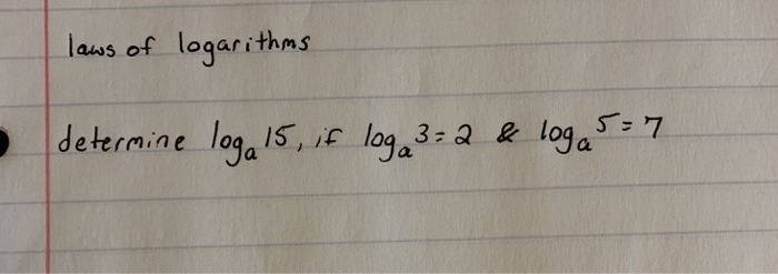 Solved laws of logarithms determine loga s, f loga3.2 e loga | Chegg.com