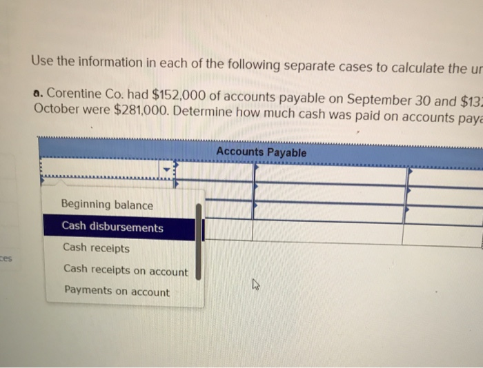 Solved Use the information in each of the following separate | Chegg.com