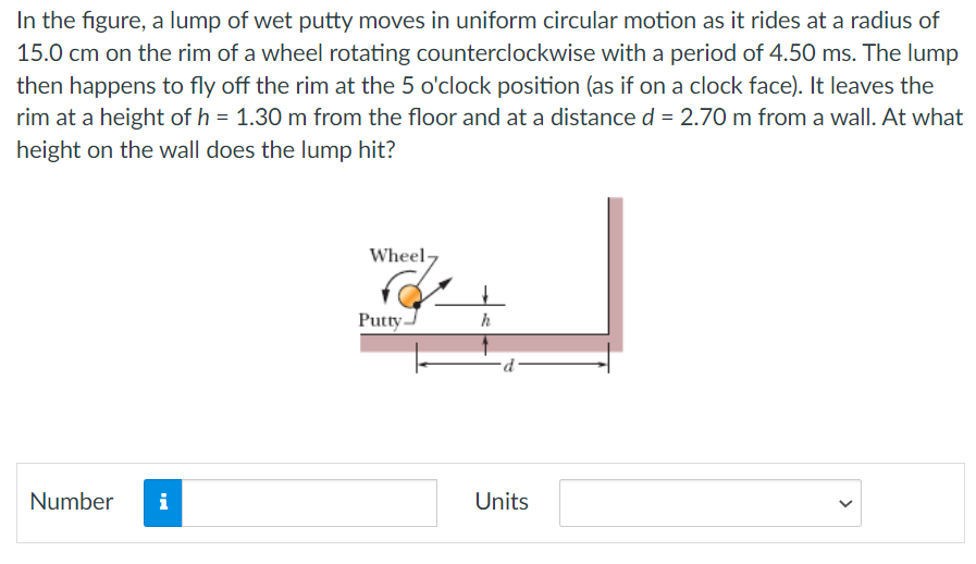Solved In the figure, a lump of wet putty moves in uniform | Chegg.com