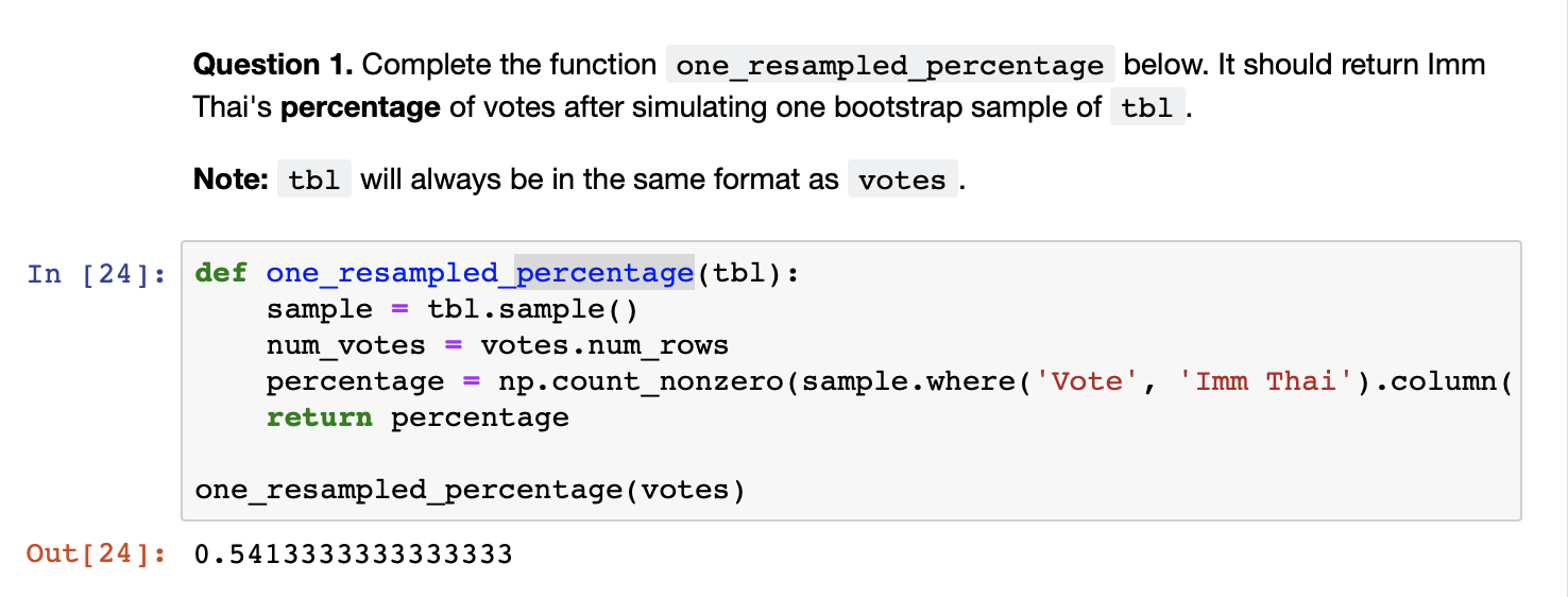 Question 1. Complete the function | Chegg.com
