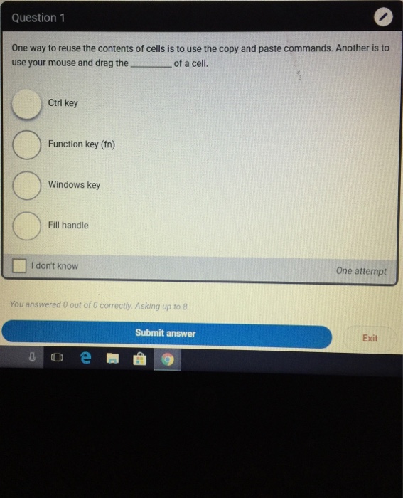 Solved Question 1 One way to reuse the contents of cells is | Chegg.com