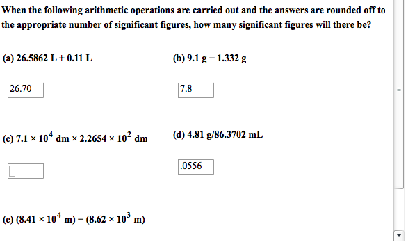 Solved When the following arithmetic operations are carried | Chegg.com