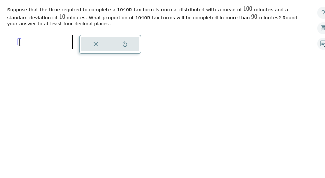 Solved Suppose that the time required to complete a 1040R | Chegg.com